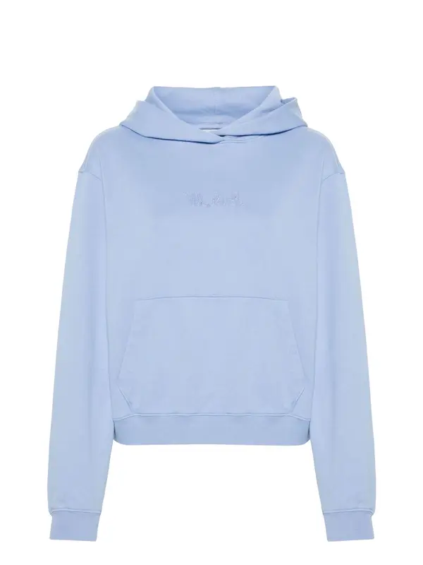 Woolrich Logo-embroidered Cotton Hoodie - Blue