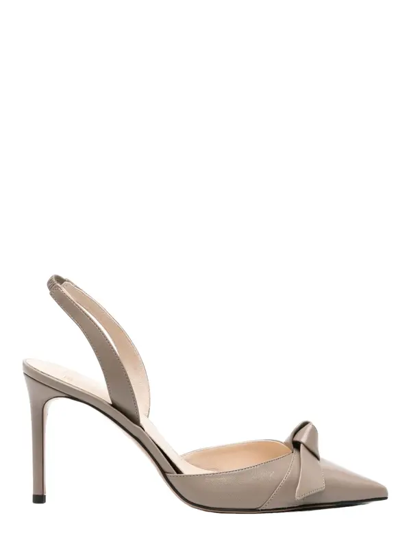 ALEXANDRE BIRMAN Clarita 90mm Leather Slingback Pumps - Grey