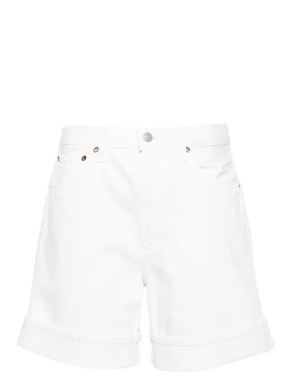 AGOLDE Dame Wide-leg Denim Shorts - White
