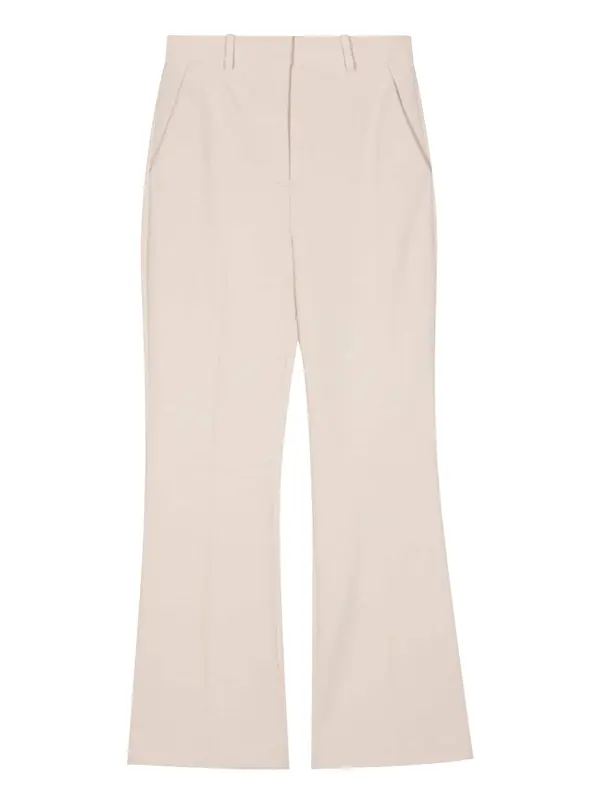 CIRCOLO 1901 Pressed-crease Wide-leg Trousers - Neutrals