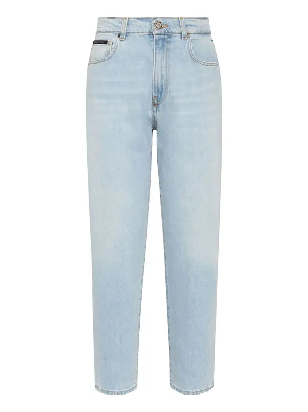 Philipp Plein High-rise Straight-leg Jeans - Blue