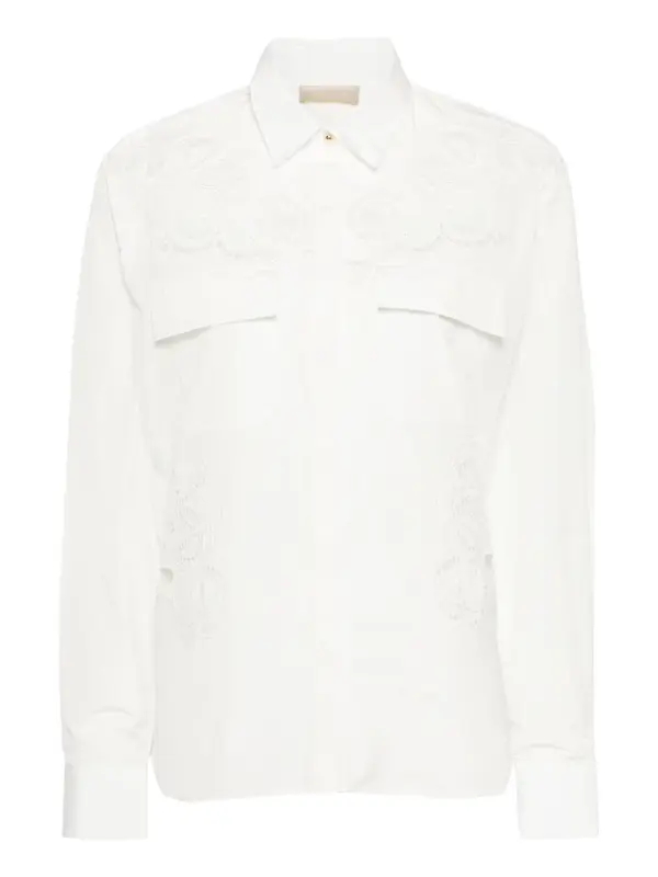 Elie Saab Embroidered Shirt - White