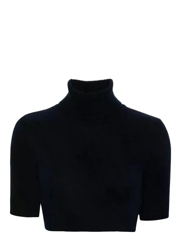 Valentino Garavani Vlogo Virgin Wool Top - Blue