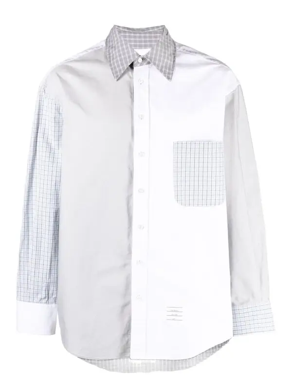 Thom Browne 4-bar Long-sleeve Shirt - White