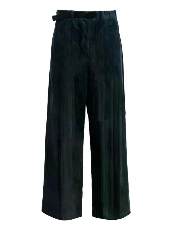 DANTON Belted Corduroy Trousers - Blue