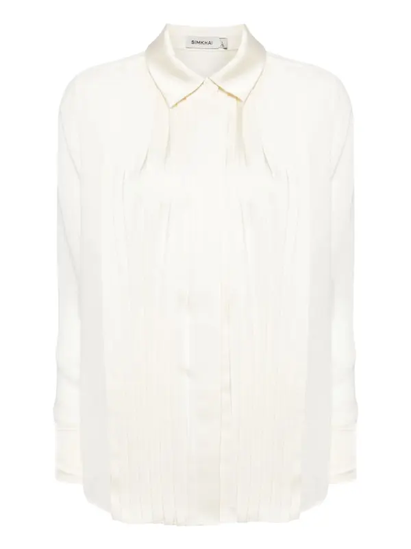 Simkhai Vinka Pleated Shirt - Neutrals