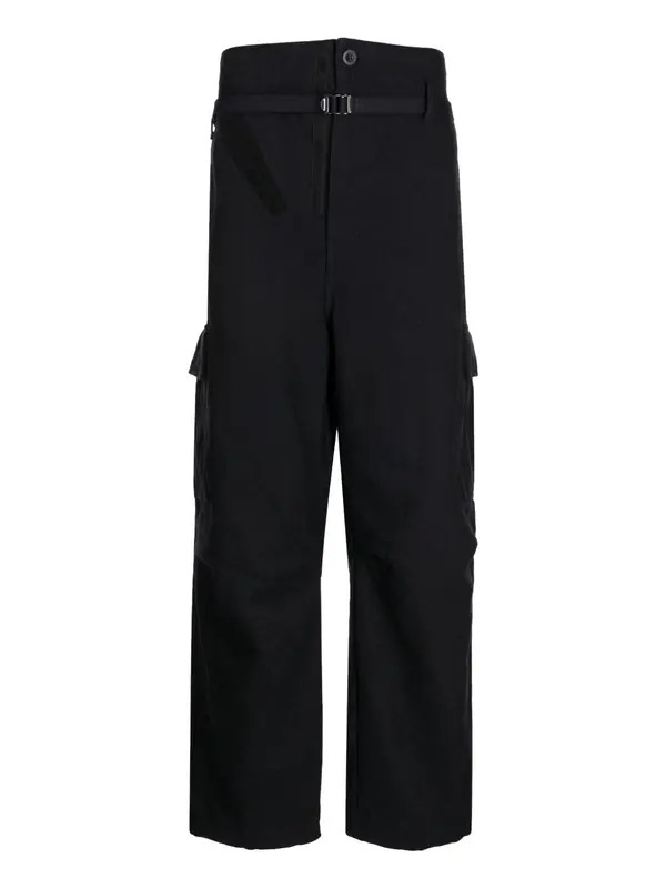 Comme Des Garçons Cargo-pocket Cotton-blend Wide-leg Trousers - Blue