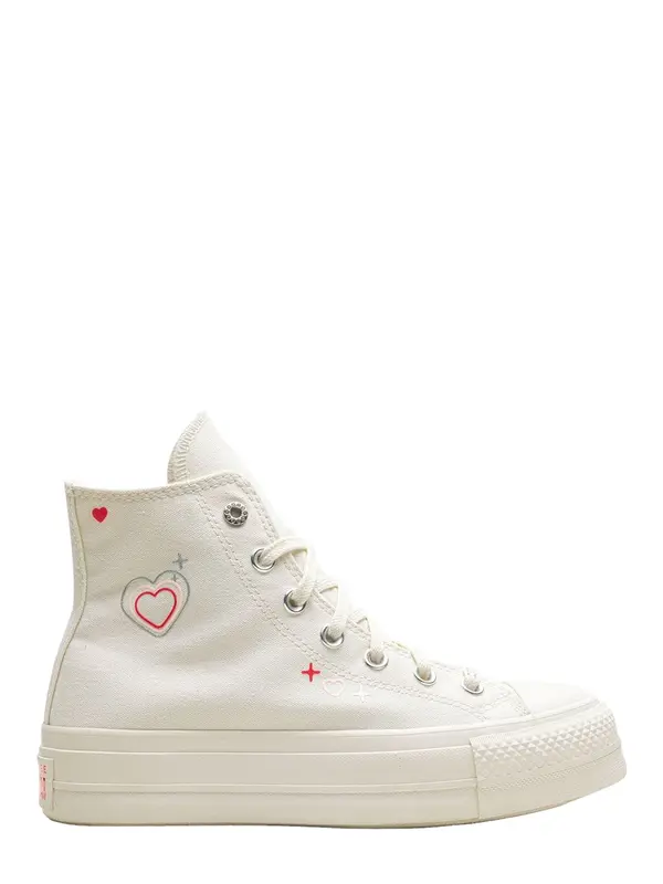 CONVERSE Chuck Taylor All Star Lift Platform High Y2k Heart Sneakers - White