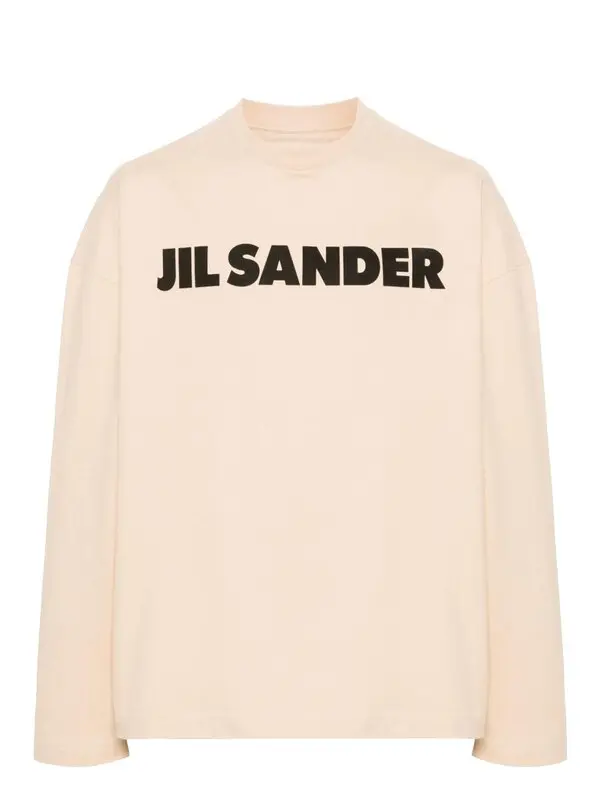 JIL SANDER Logo-print Cotton T-shirt - Neutrals