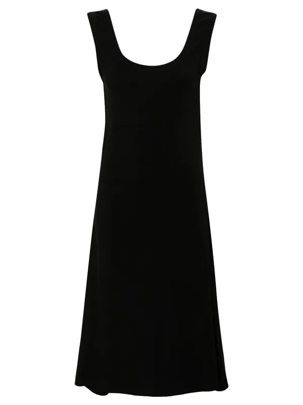 JIL SANDER Scoop-neck Midi Dress - Black