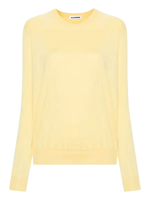 JIL SANDER Panelled Cotton Jumper - Yellow