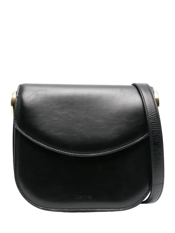 JIL SANDER Medium Coin Leather Bag - Black