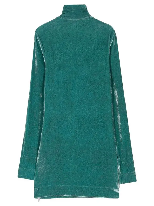 JIL SANDER Crushed-velvet Top - Blue