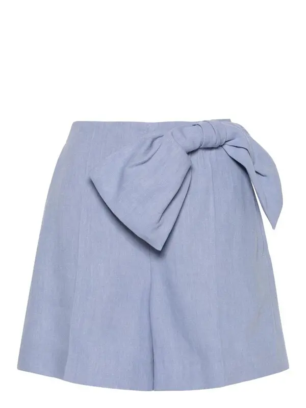 Chloé High-rise Linen Shorts - Blue