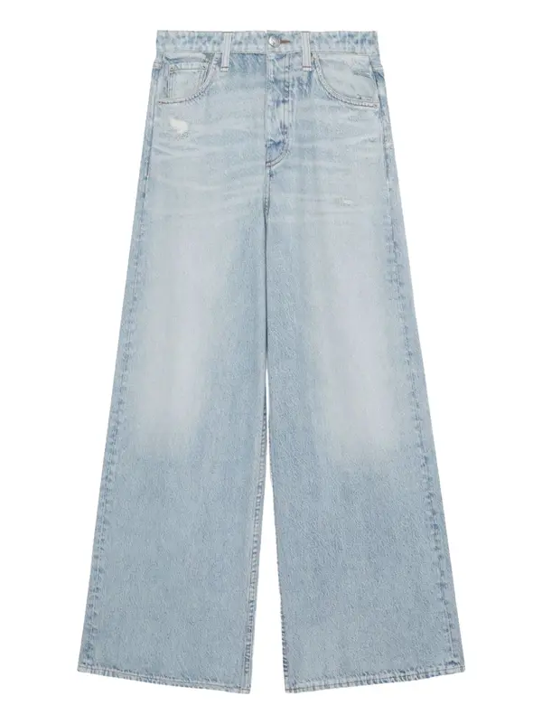 Rag & Bone Mid-rise Wide-leg Jeans - Blue