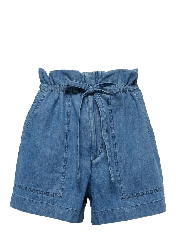 MARANT ETOILE Ipolyte High-rise Denim Shorts - Blue
