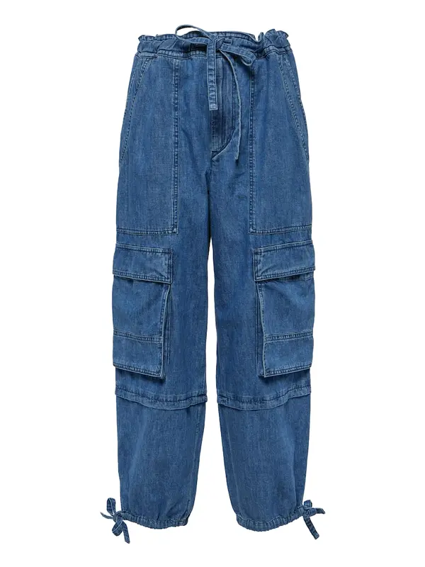 MARANT ETOILE Ivy Mid-rise Cargo Pants - Blue