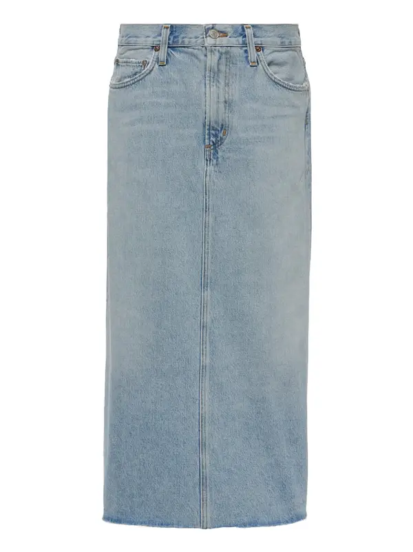 AGOLDE Della Denim Midi Skirt - Blue