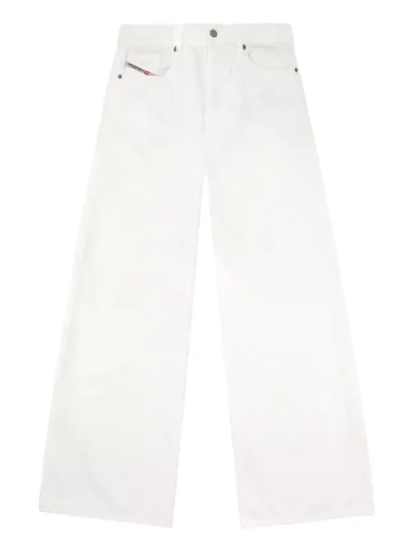 DIESEL Low-rise Wide-leg Jeans - White