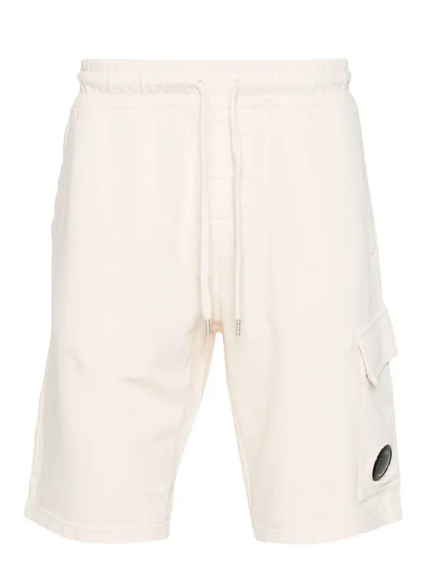 C.P. COMPANY Lens-detail Cotton Cargo Shorts - Neutrals
