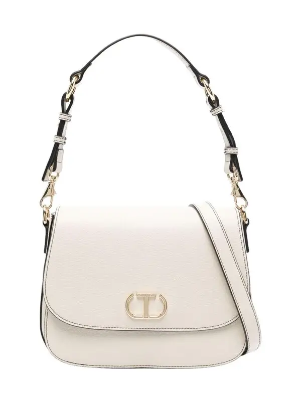 TWINSET Logo-plaque Shoulder Bag - Neutrals