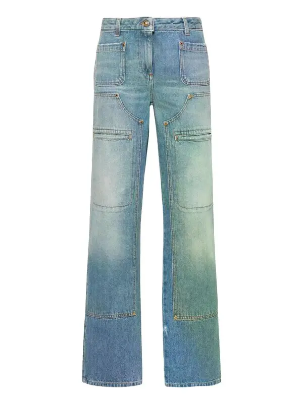 Palm Angels Knee-panel Straight Jeans - Blue