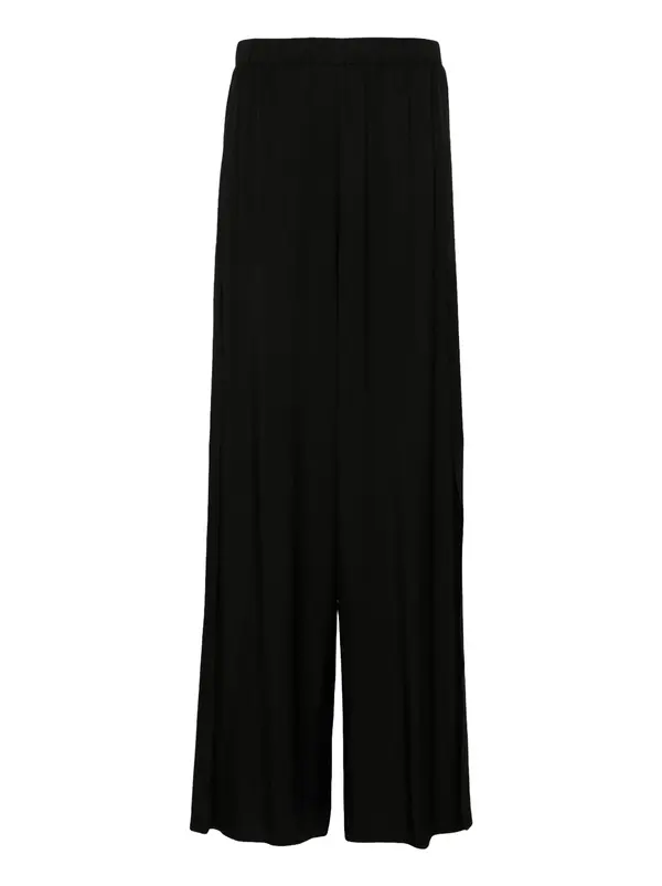Federica Tosi Twill Wide Leg Trousers - Black
