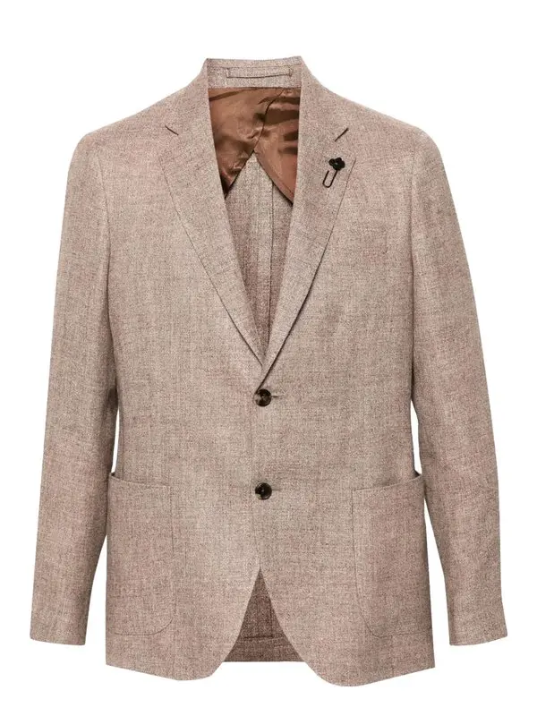LARDINI Special Single-breasted Blazer - Neutrals