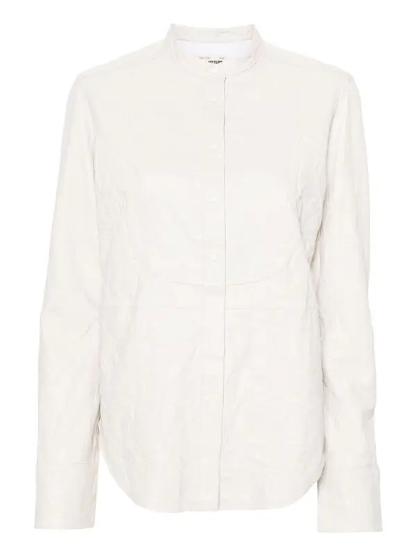 Zadig&Voltaire Crinkled Leather Overshirt - Neutrals