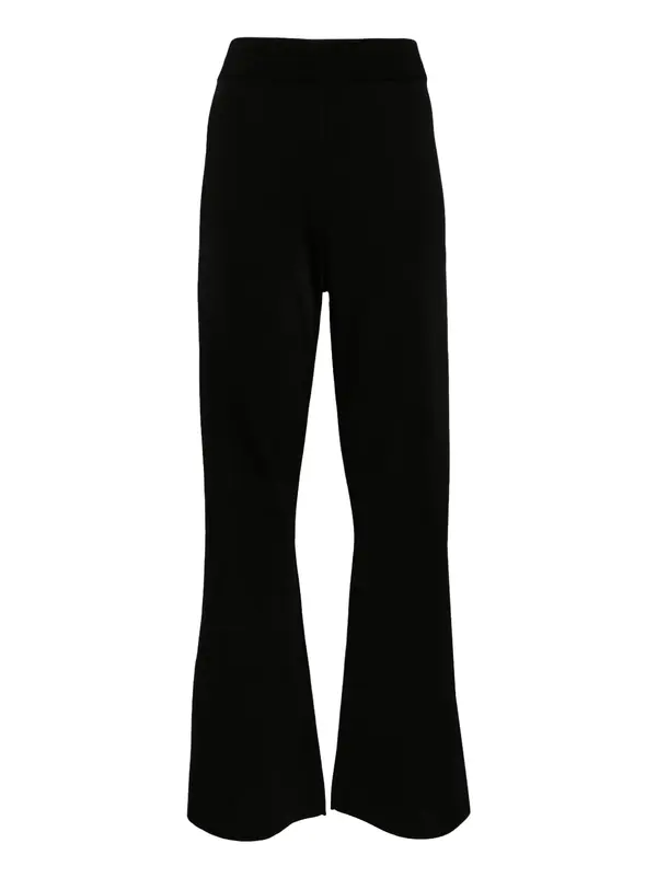 Studio Nicholson High-waist Flared Trousers - Black