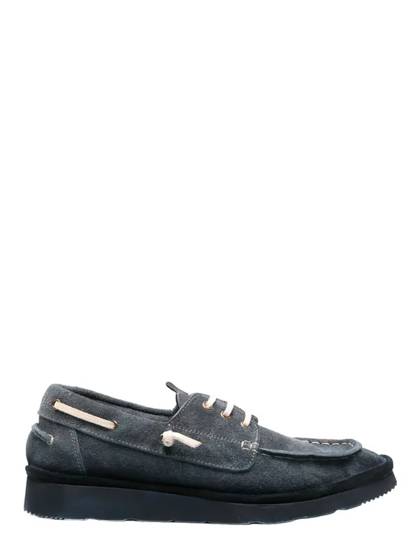 Moma Suede Boat Shoes - Blue