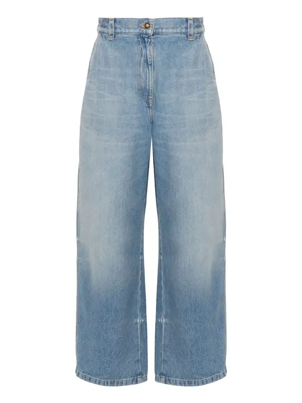 Palm Angels High-rise Wide-leg Jeans - Blue