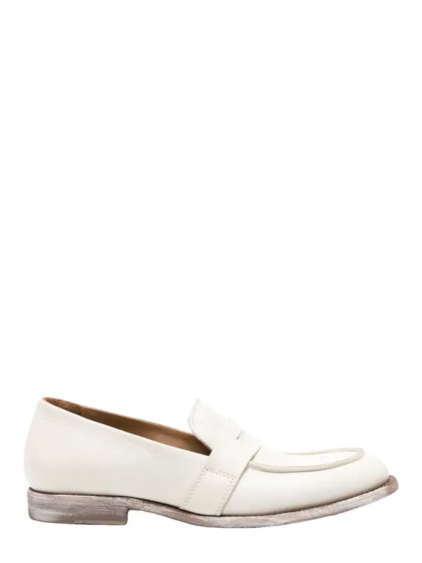 Moma Leather Penny Loafers - White