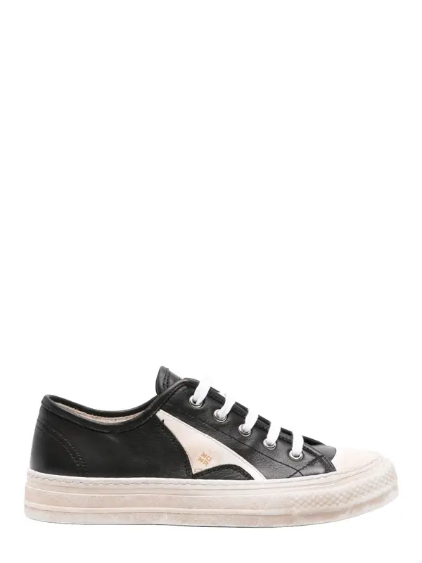 Moma Panelled Leather Sneakers - Black