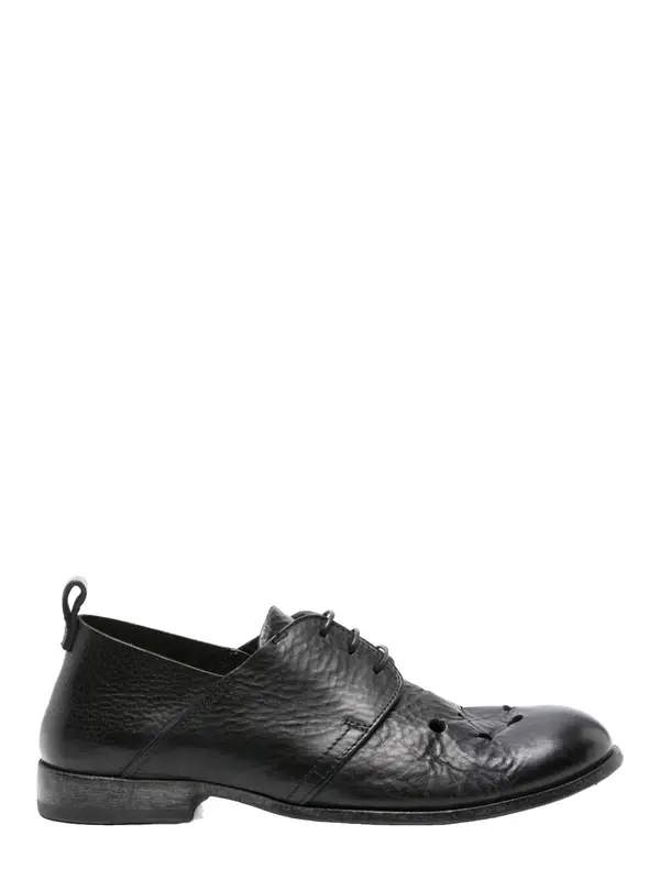 Moma Perforated Leather Oxford Shoes - Black