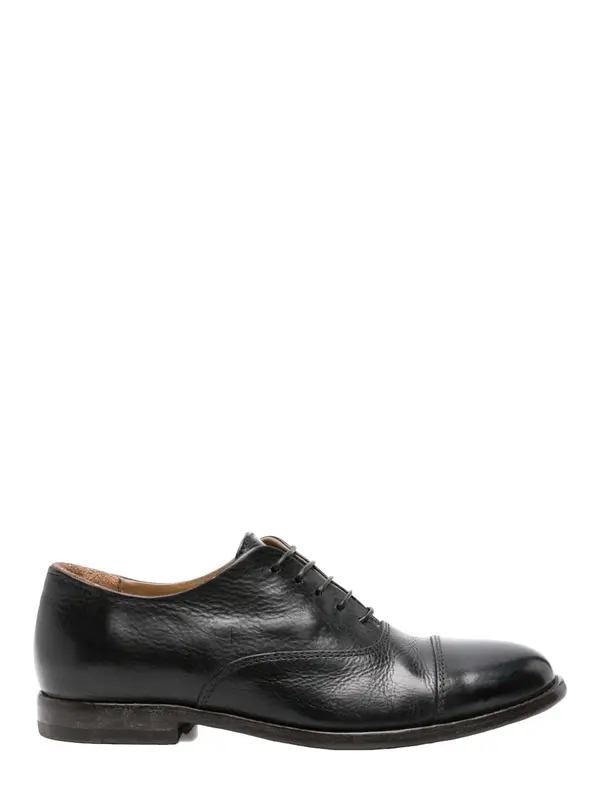 Moma Panelled Leather Oxford Shoes - Black