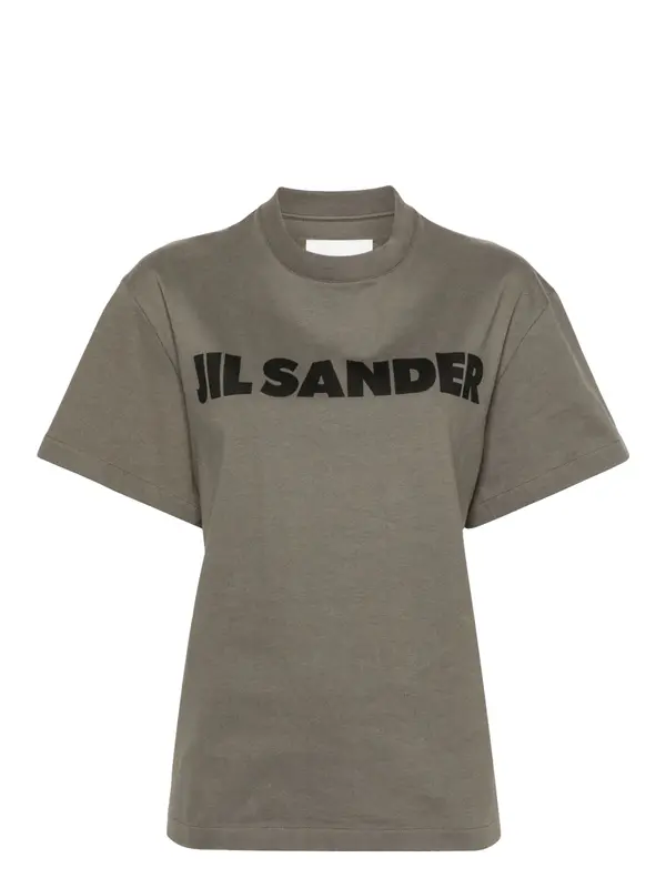JIL SANDER Logo-print Cotton T-shirt - Green