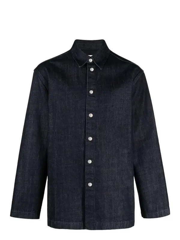 JIL SANDER Long-sleeved Denim Shirt - Blue