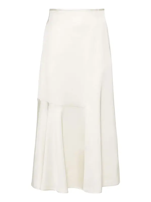 JIL SANDER High-waisted Panelled Midi Skirt - Neutrals