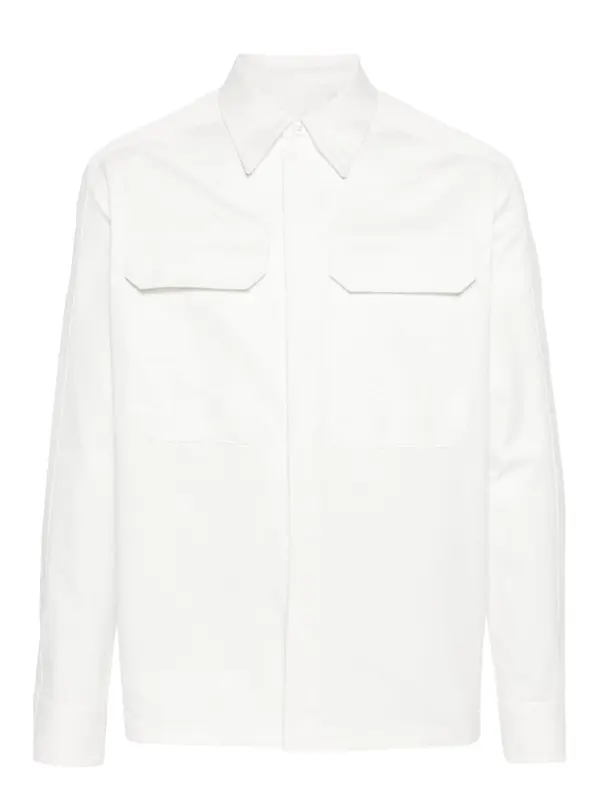 JIL SANDER Button-up Cotton Overshirt - White