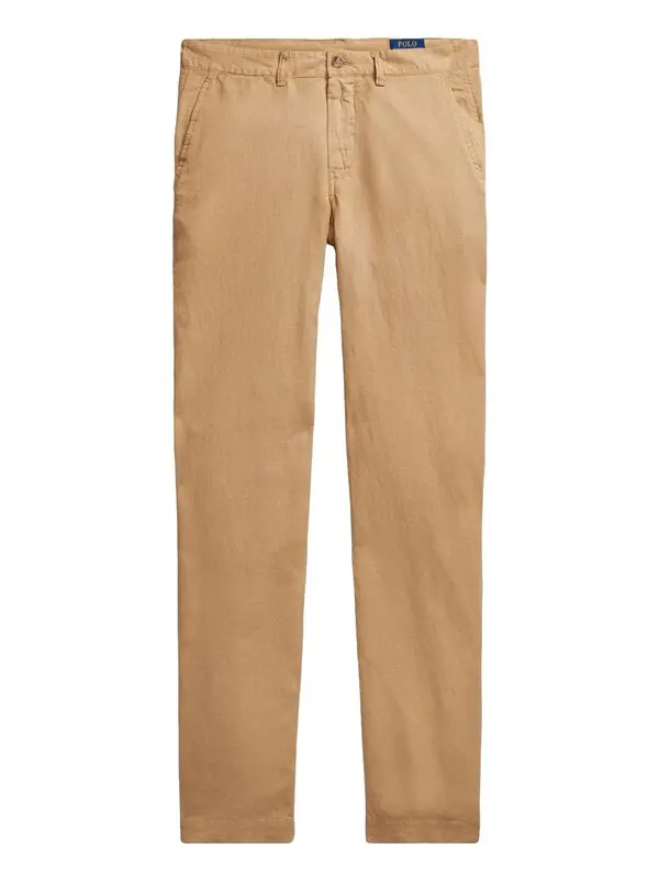 Polo Ralph Lauren Linen-blend Slim-cut Trousers - Neutrals