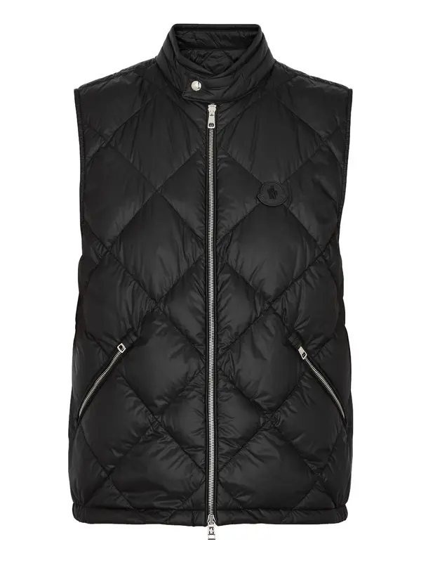 Moncler Nasta Quilted Shell Gilet - Black