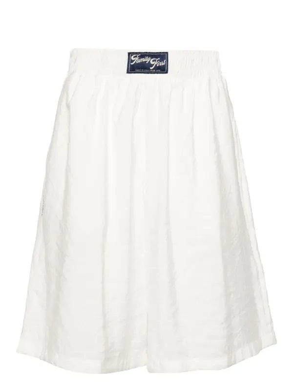 FAMILY FIRST Appliqué Logo Shorts - White
