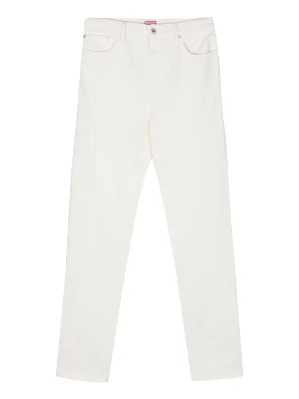 Kenzo Mid-rise Tapered-leg Jeans - White