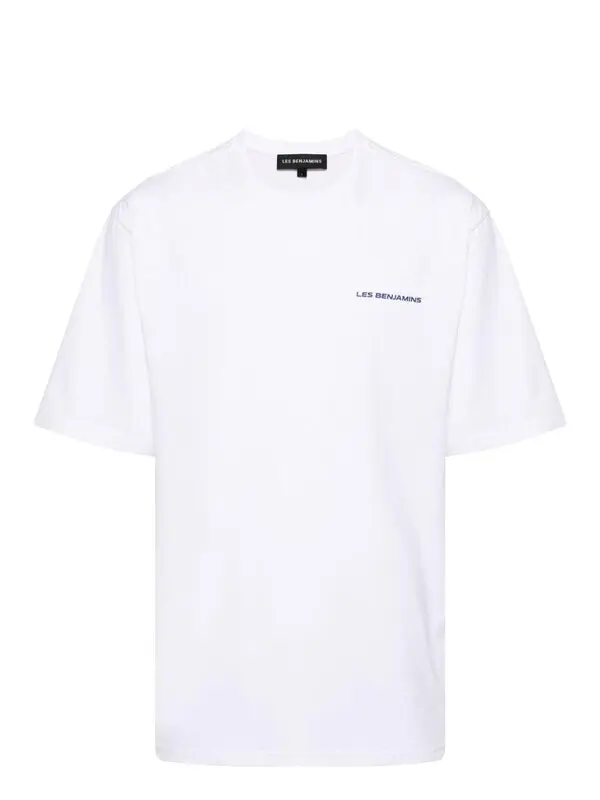 LES BENJAMINS Logo-print Cotton T-shirt - White