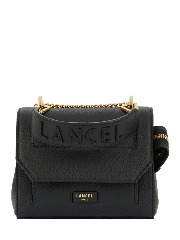 LANCEL Ninon De Leather Flap Bag - Black