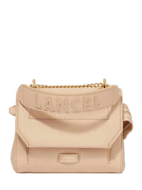LANCEL Small Ninon De Leather Flap Bag - Neutrals