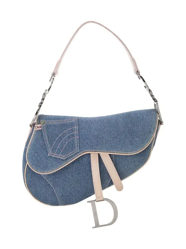 Dior Denim Saddle Bag - Blue