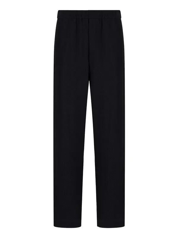 Giorgio Armani Technical Waffle Trousers - Black