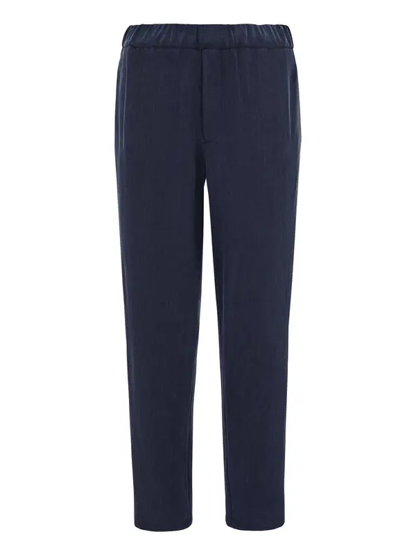 Giorgio Armani Technical Waffle Trousers - Blue